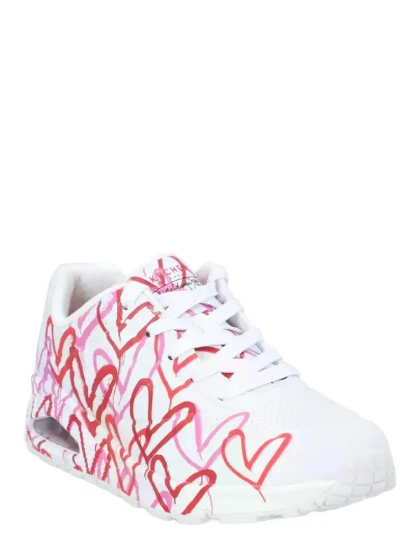 Sketchers Heart-print Low-top Sneakers - White