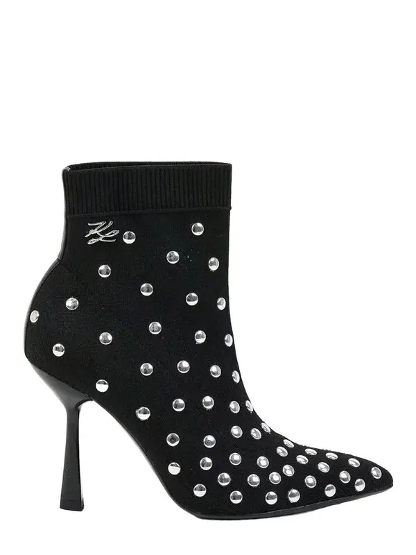 Karl Lagerfeld Pandara 100mm Stiletto Boots - Black