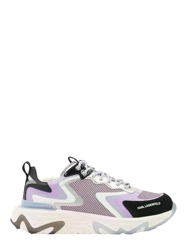 Karl Lagerfeld Metallic-paneled Mesh Sneakers - Purple