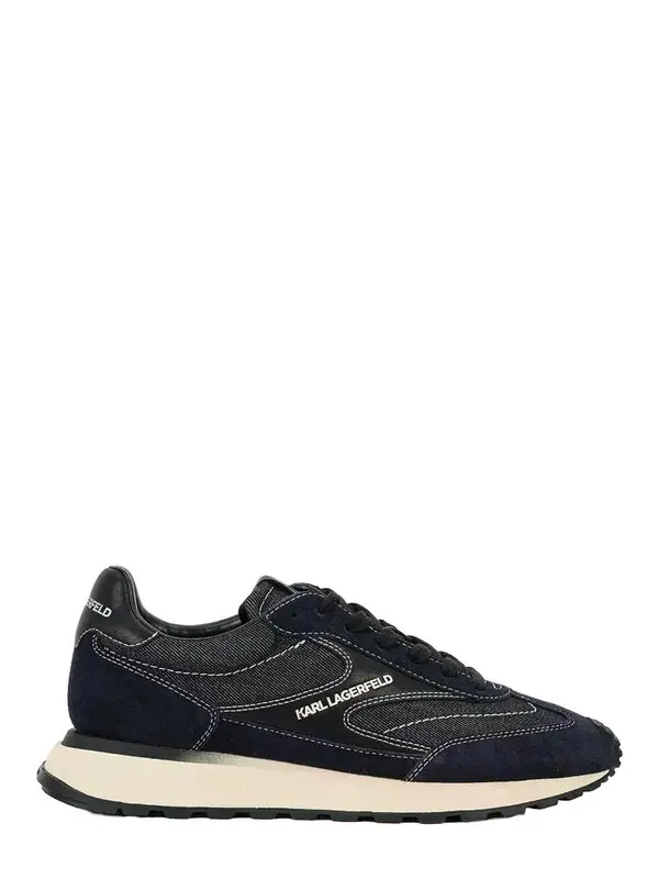 Karl Lagerfeld Denim And Suede Sneakers - Blue