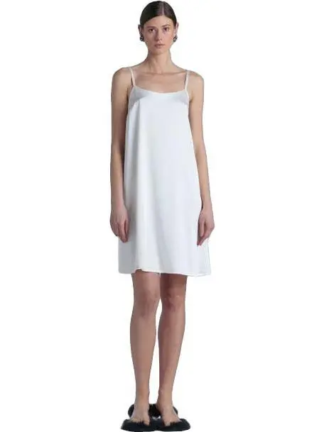 ALAS Aphrodite Silk Midi Dress - Milk White