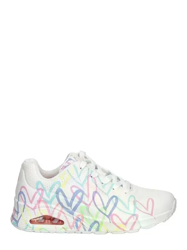 Sketchers Heart-print Sneakers - White