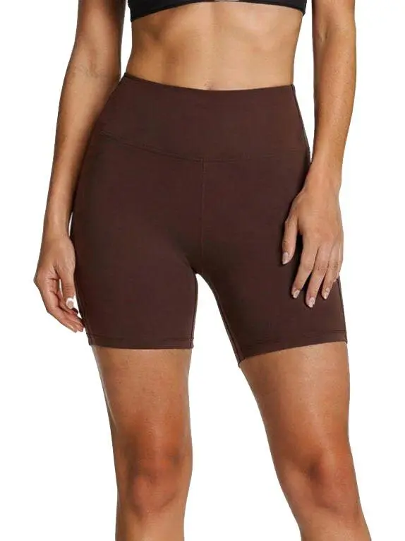 CALYPSA Mid-thigh Swim Shorts - Chocolate Brown