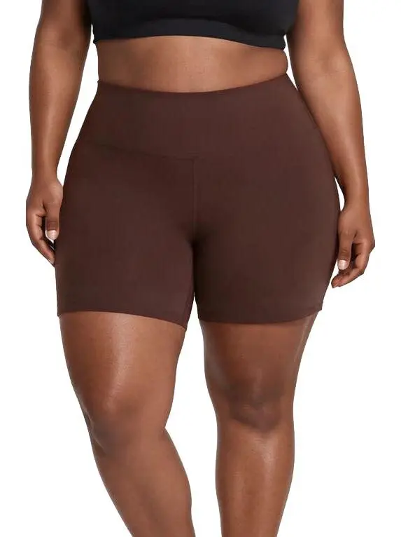 CALYPSA Mid-thigh Swim Shorts - Brown Chocolate