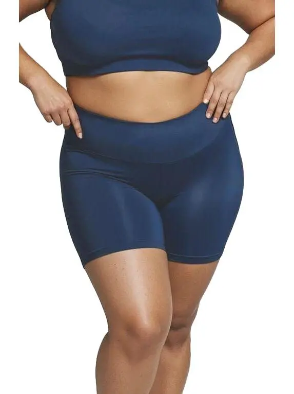 CALYPSA Mid-thigh Swim Shorts - Navy