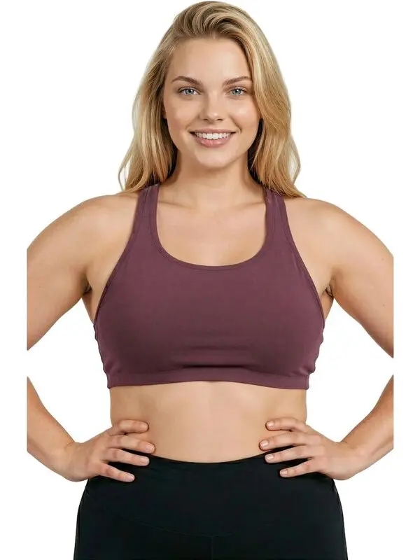 CALYPSA Racerback Swim Bra With Removable Cups - Purple Haze