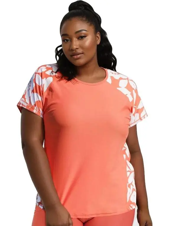 CALYPSA Loose Fit Adele Swim Top - Rust/rusty Rose