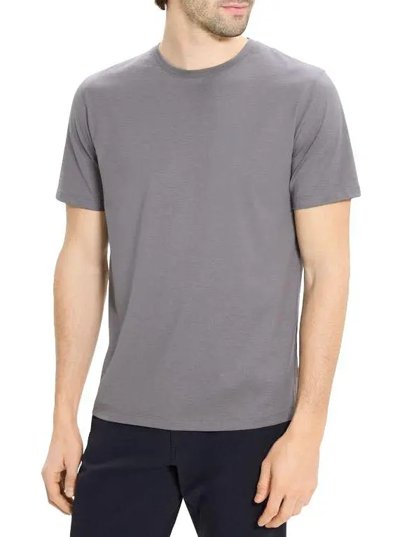 Theory Precise Cotton T-shirt - Carbon - Bax