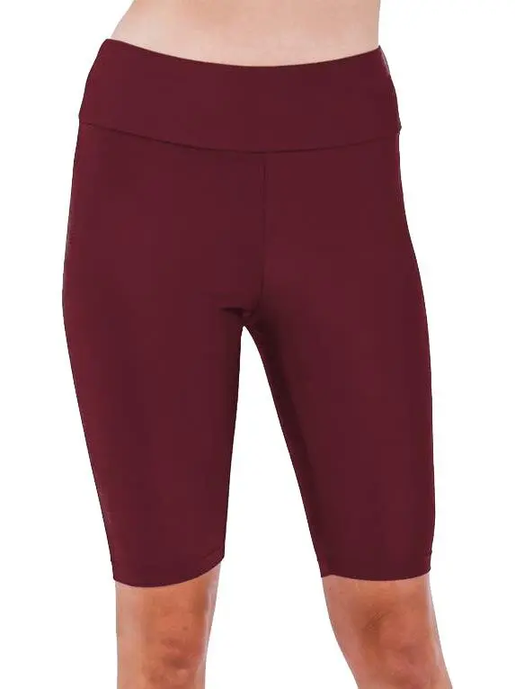 CALYPSA Long Bike Swim Shorts - Wine