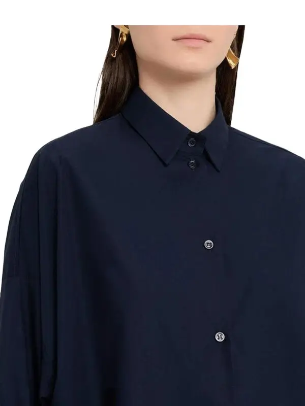 Emporio Armani Cotton Poplin Button-down Shirt - Navy