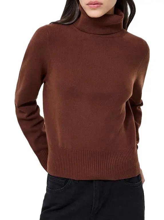 French Connection Babysoft Turtleneck Sweater - 20-chocolate