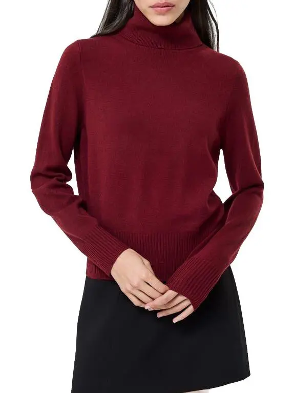French Connection Babysoft Turtleneck Sweater - 60-cabernet