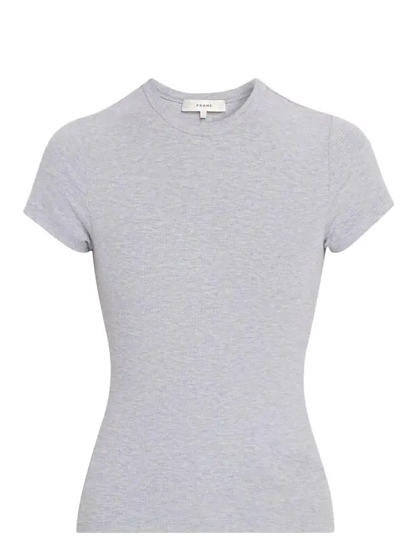 FRAME The Rib Baby Tee - Heather Gray