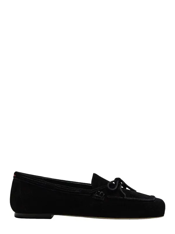 AeydĒ Jasper Calf Suede Boat Loafers - Black