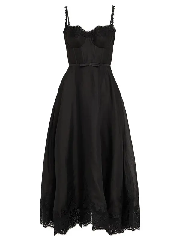 Zimmermann Lace-trim Corset Picnic Dress - Black
