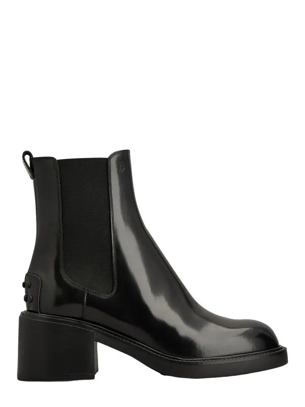 TOD'S Janeiro Gomma Leather Chelsea Boots - Black