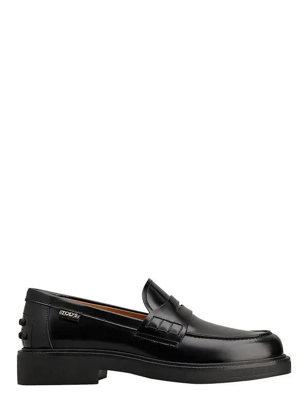 TOD & APOS;S Gomma Leather Penny Loafers - Nero