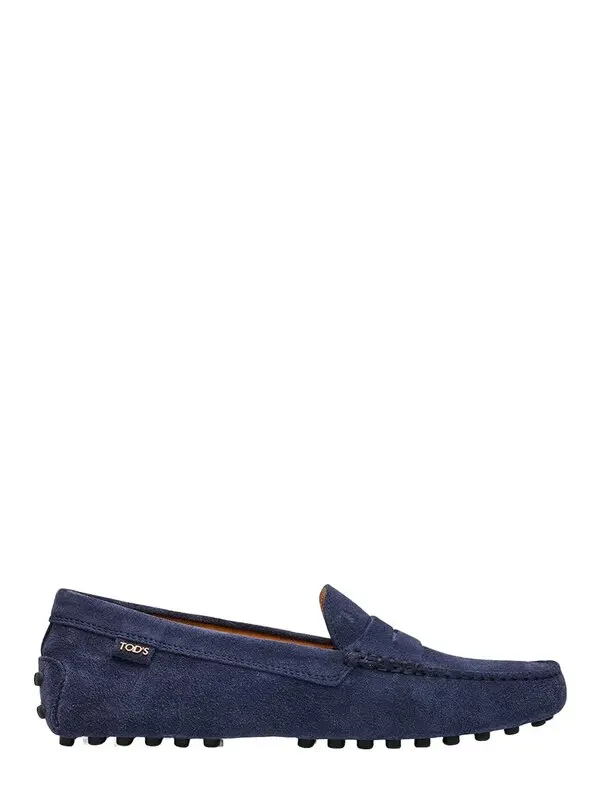 TOD'S Gommino Suede Moccasin Drivers - Dark Blue