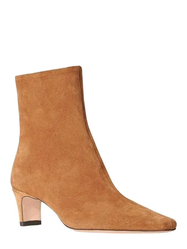 Staud Wally Suede Ankle Boots - Tan