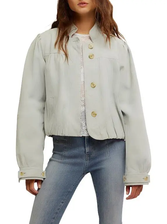 Free People Nimbus Suede Jacket - Grey/gris