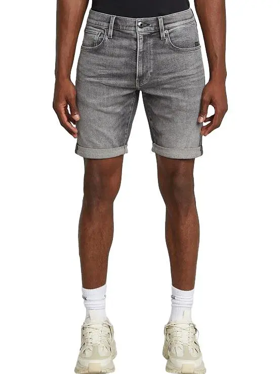 G-star Raw 3301 Slim Denim Shorts - Sun Faded Gunmetal