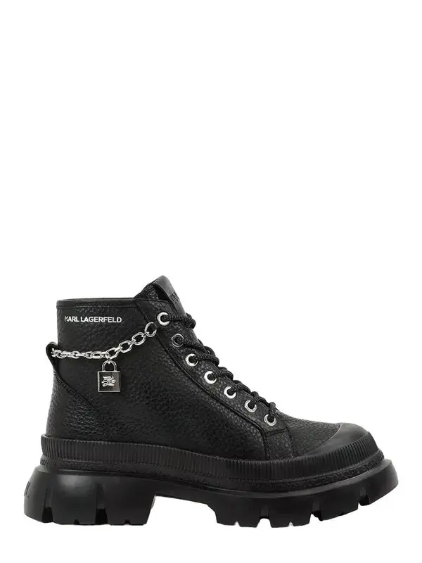 Karl Lagerfeld Chain-embellished Boots - Black