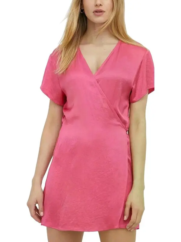 American Vintage Widland Wrap-front Mini Dress - Pink