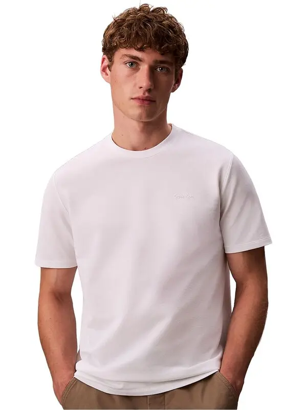 Calvin Klein Tech Pique T-shirt - Bright White