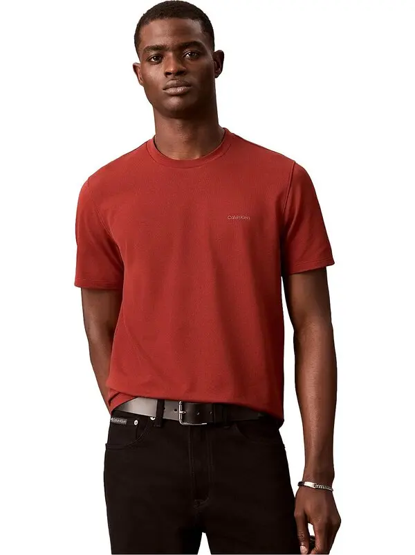 Calvin Klein Tech Pique T-shirt - Fired Brick