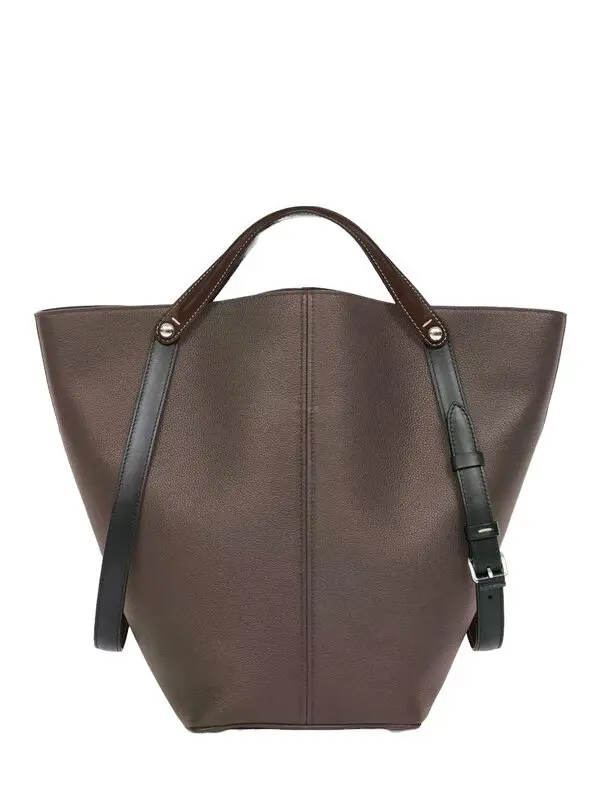 MAISON MARGIELA Medium Leather Dual-strap Tote Bag - Brown