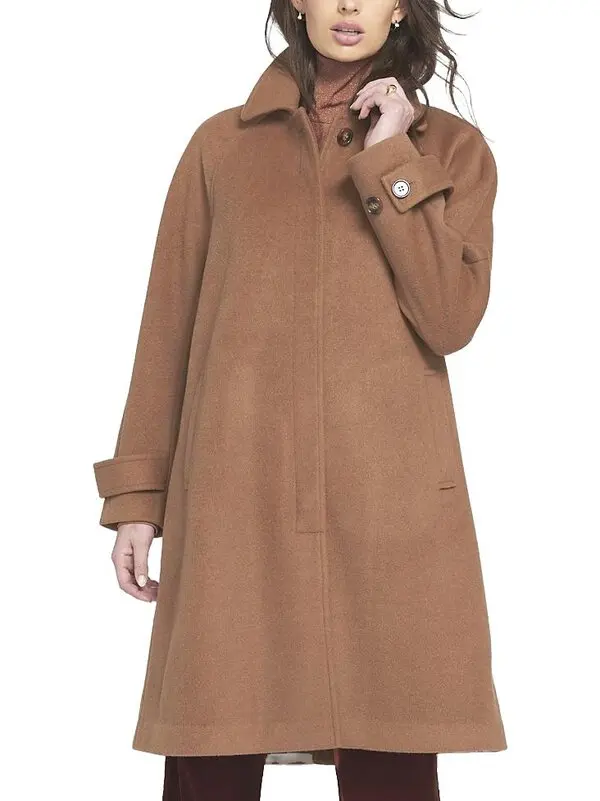 ELLE COLLECTION Melton Coat - Brown