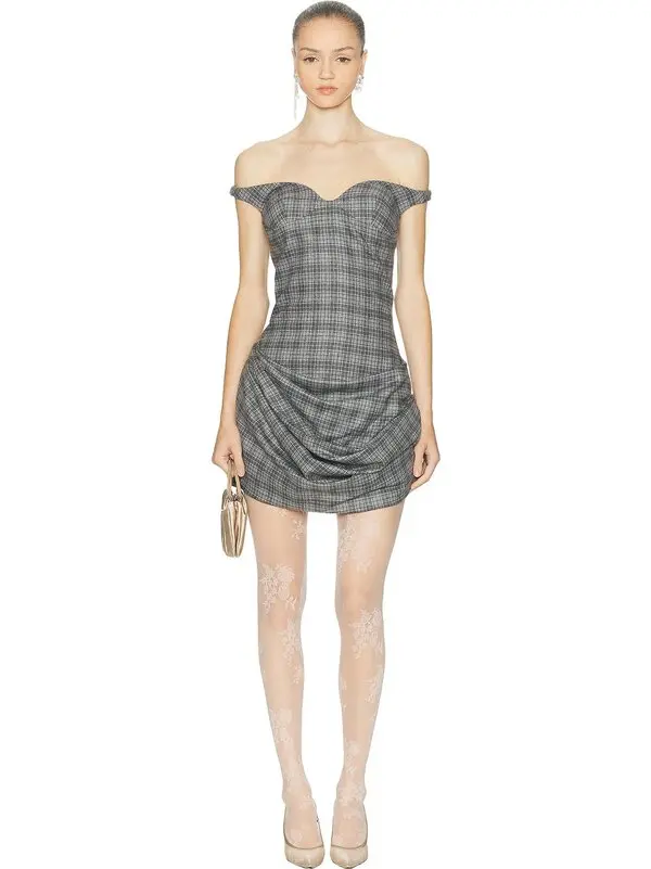 Magda Butrym Gathered Mini Dress - Grey