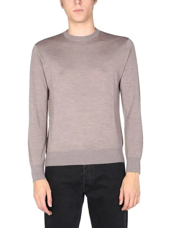 BALLANTYNE Crew Neck Wool Sweater - Grey