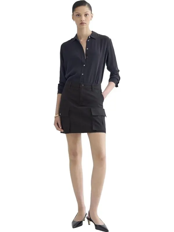 Everlane Cargo Mini Skirt - Black