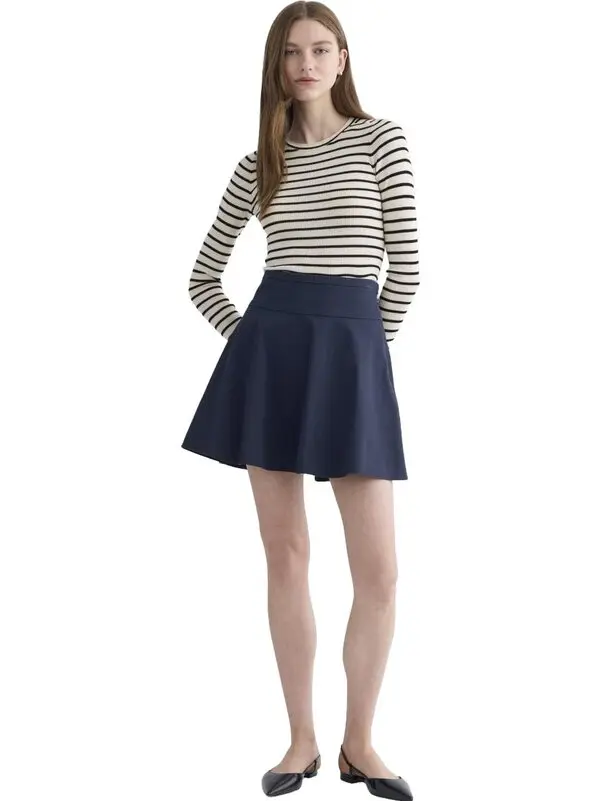 Everlane Circle Mini Skirt - Navy