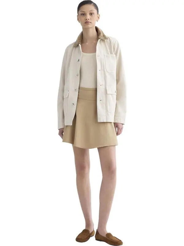 Everlane Circle Mini Skirt - Warm Trench