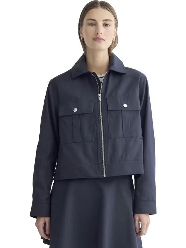 Everlane Cropped Utility Jacket - Navy