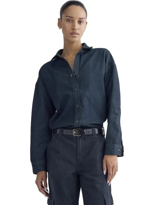 Everlane Oversized Denim Shirt - Tungsten Rinse