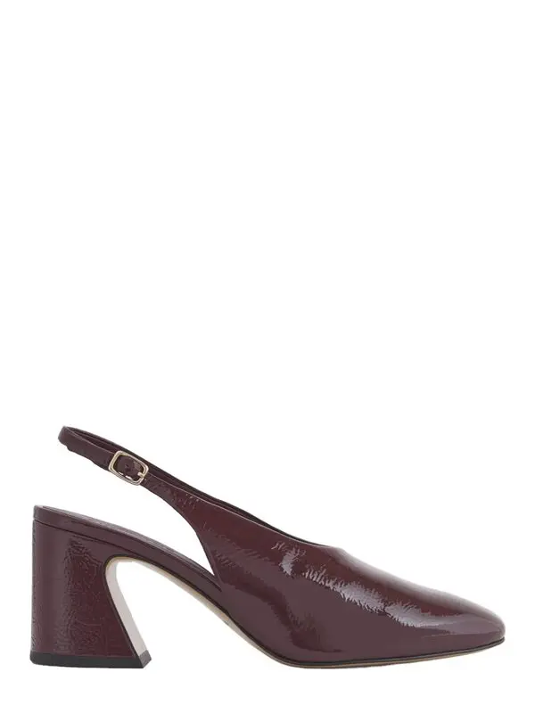 Everlane Curved Slingback Heel - Burgundy