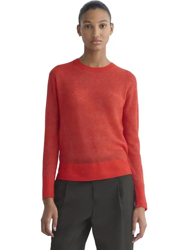 Everlane Air Alpaca™ Relaxed Crew Neck Top - Fiery Red