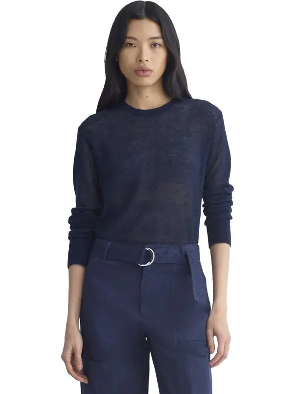 Everlane Air Alpaca™ Relaxed Crew Neck Top - Navy