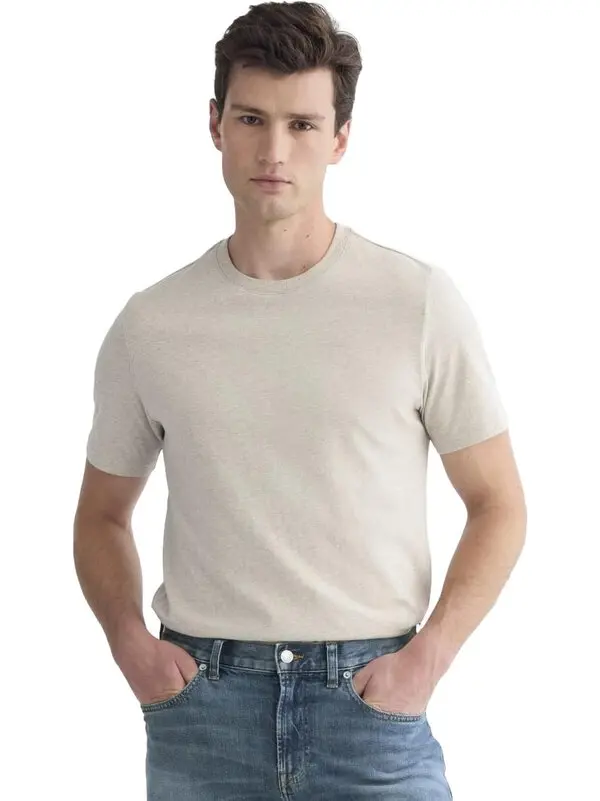 Everlane Midweight Tshirt - Heathered Oatmeal