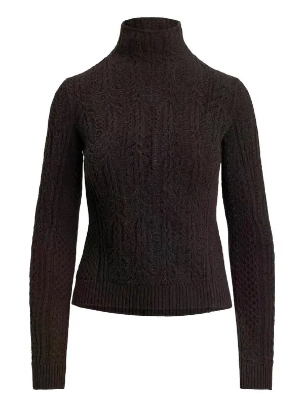 Ralph Lauren Pointelle-knit Cashmere Sweater - Brown