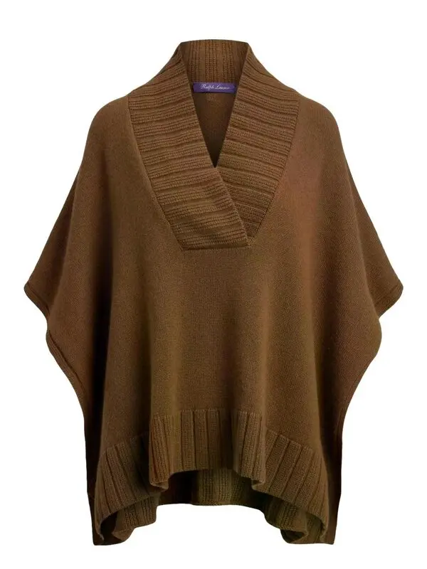 Ralph Lauren Cashmere-blend Cape Top - Brown