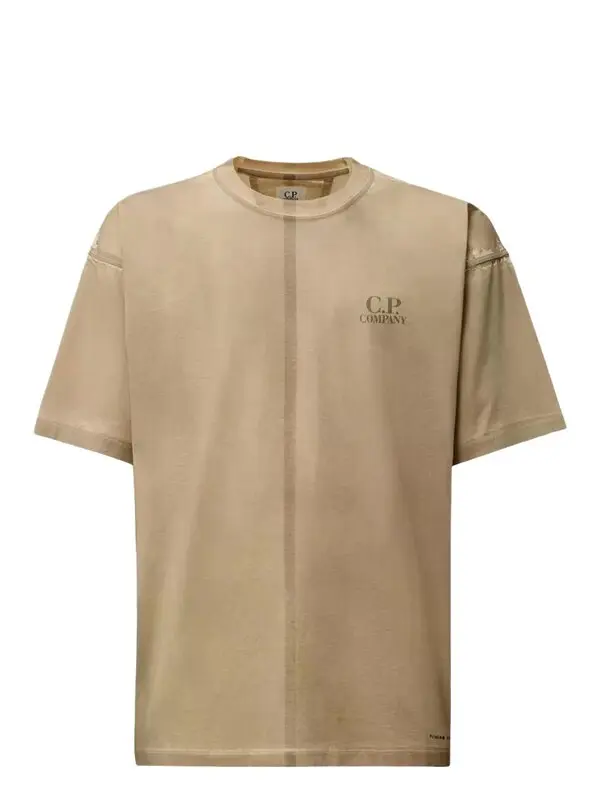 C.P. COMPANY Central-seam Cotton T-shirt - Neutrals