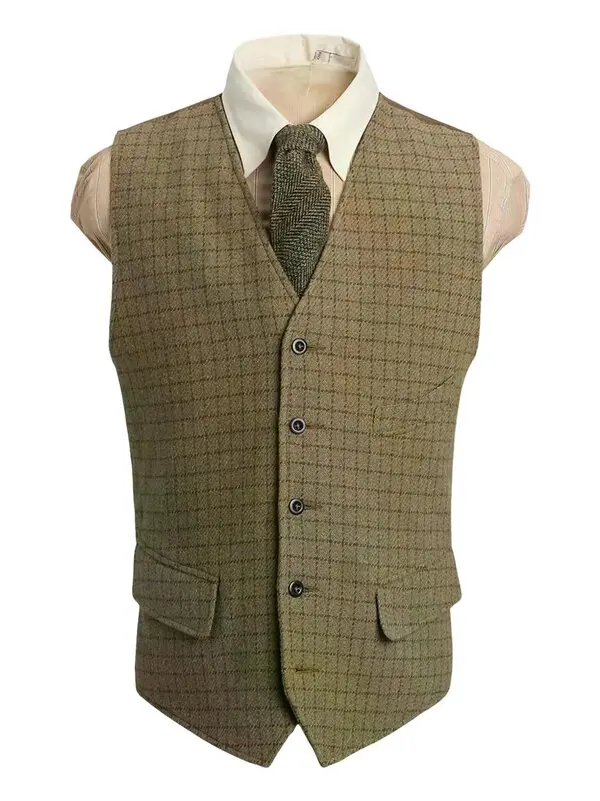Ralph Lauren Checked Wool Waistcoat - Neutrals