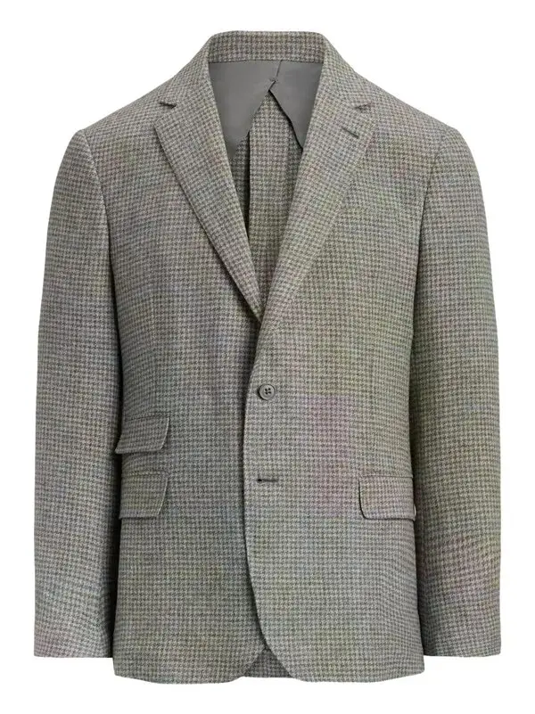 Ralph Lauren Purple Label Houndstooth Single-breasted Blazer - Grey