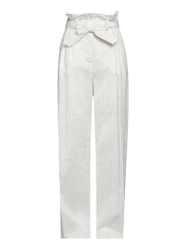 Max Mara Pinstriped Wide-leg Pants - White