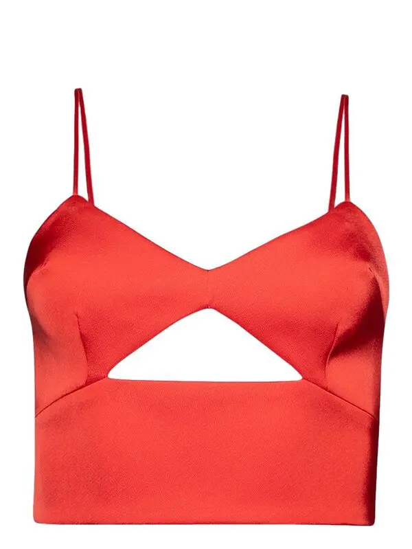 David Koma Cutout Detail Cami Top - Red