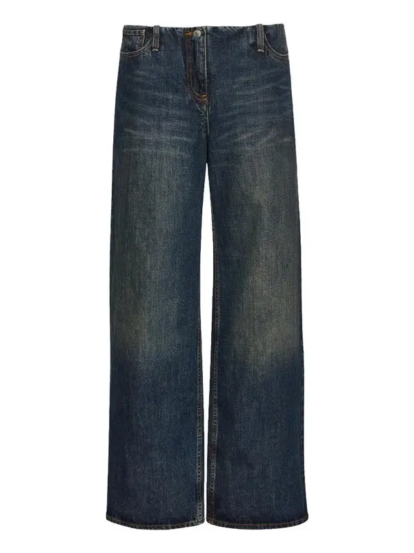 Magda Butrym Straight Leg Denim Jeans - Blue